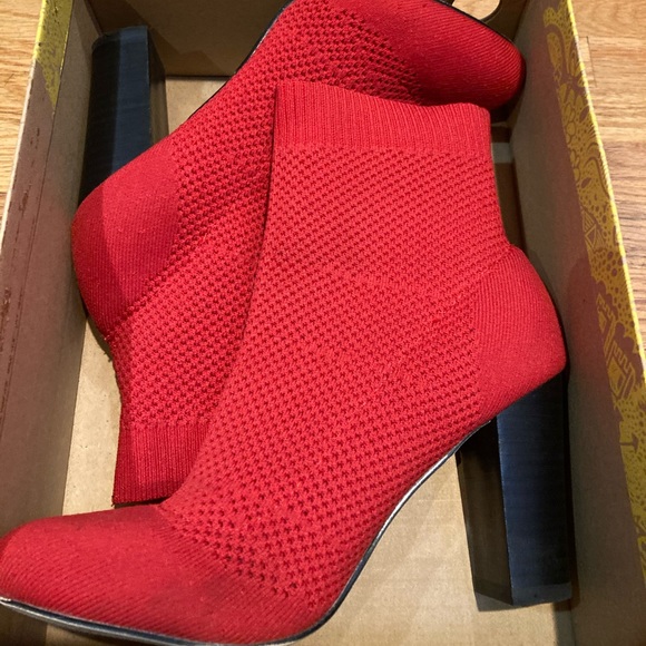 MIA | Shoes | Mia Red Chunky Boots | Poshmark